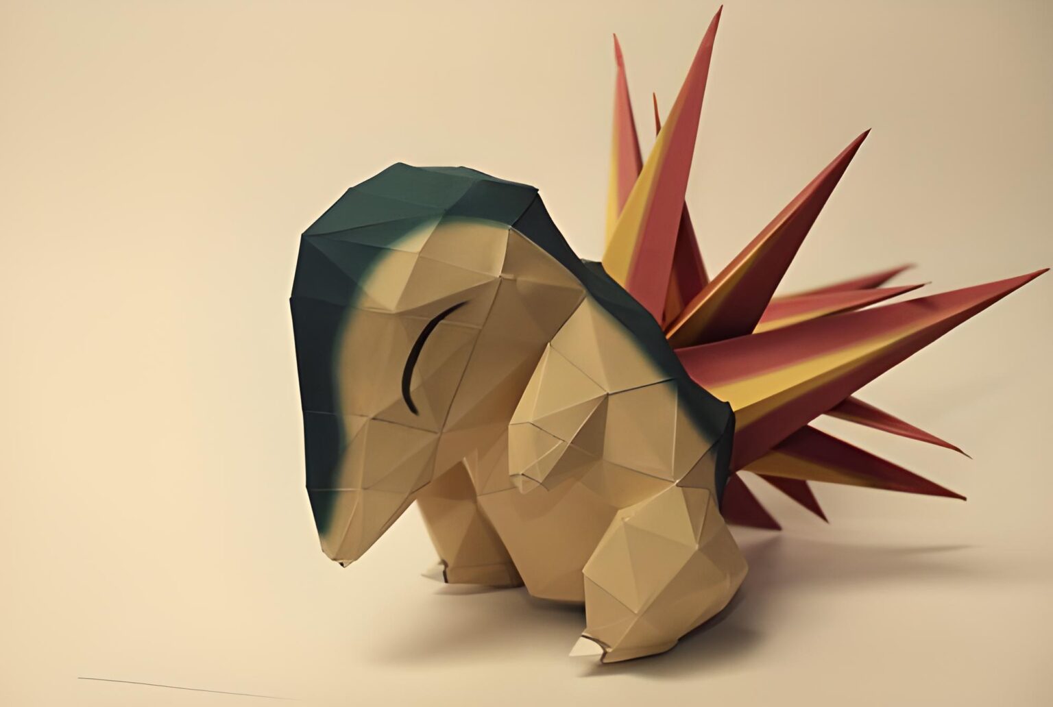 ⭐ Plantilla papercraft de cyndaquil ️ Papercraft.tv