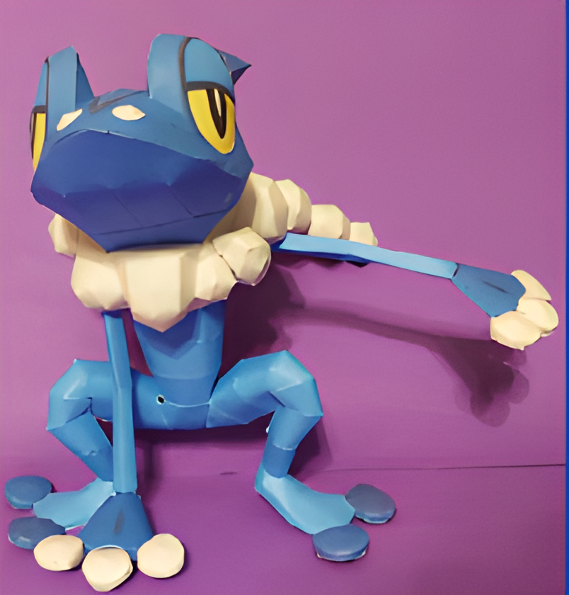 Plantilla papercraft de frogadier - Papercraft.tv