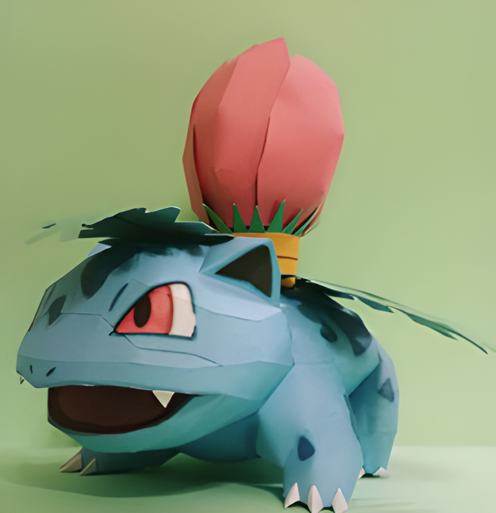 Plantilla papercraft de Ivysaur - Papercraft.tv