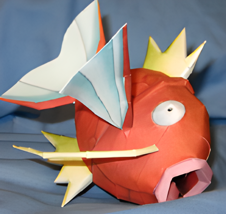 Plantilla papercraft de magikarp - Papercraft.tv