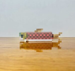 Plantilla de Papercraft de Salmón de Minecraft - Papercraft.tv