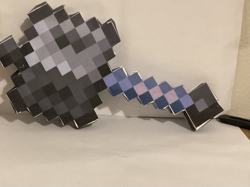 Plantilla de Papercraft del Mazo de Minecraft - Papercraft.tv